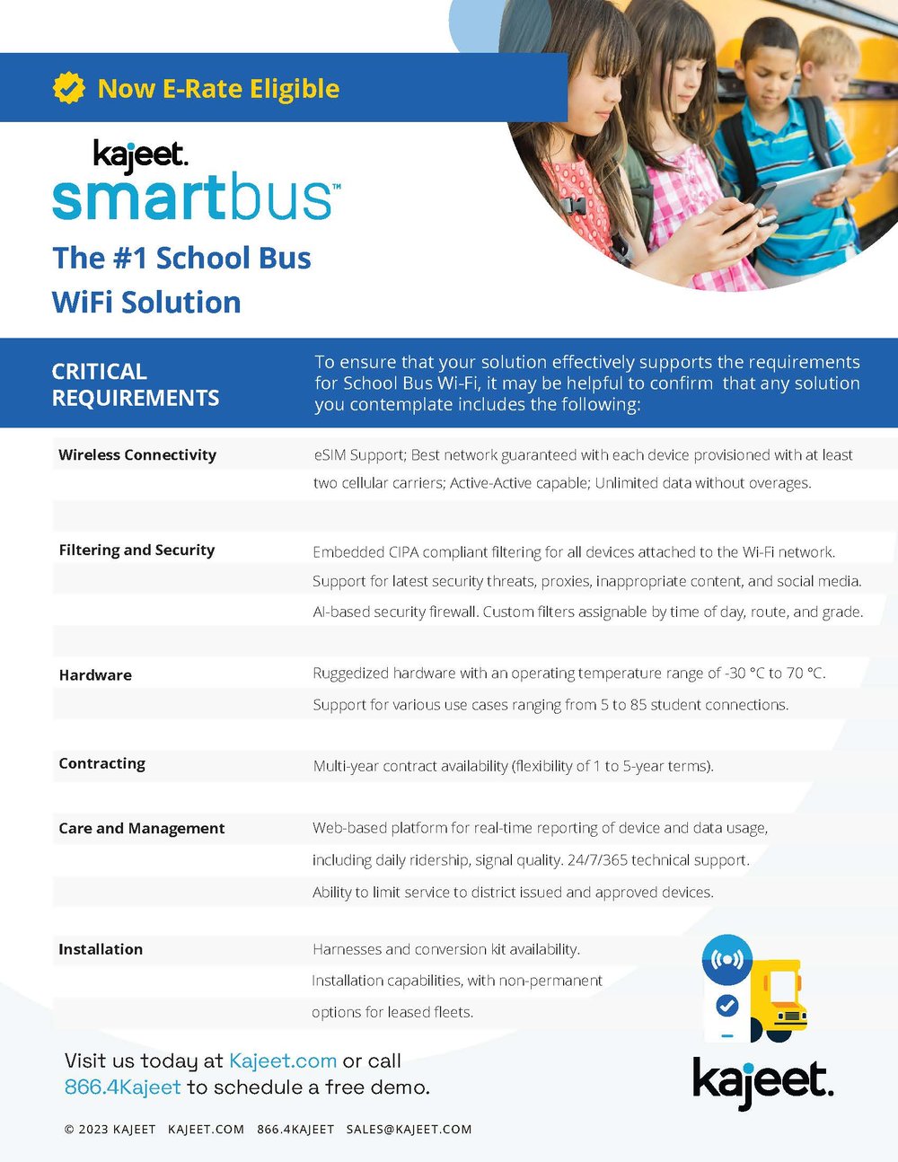 Five Features Required to Deploy a Successful School Bus WiFi Solution